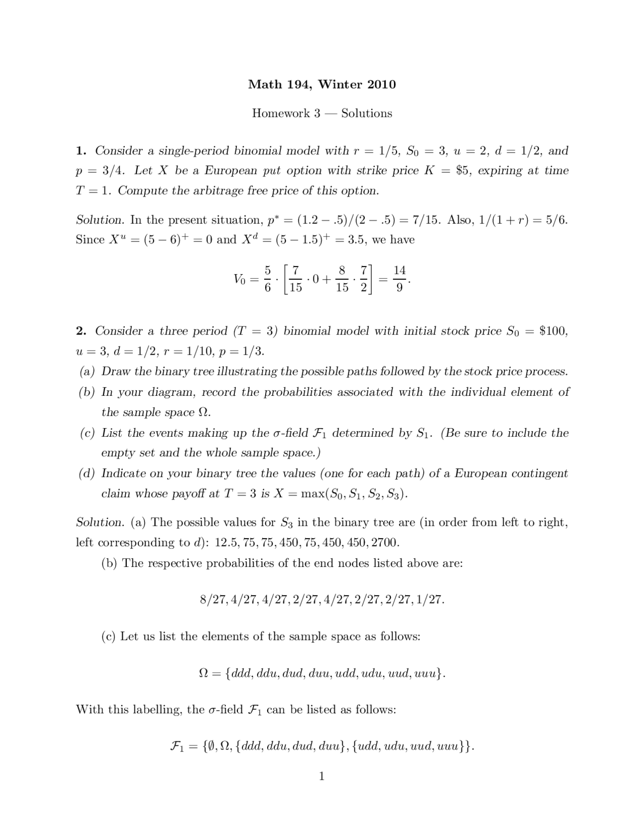 Political Science Homework 3 With Solutions Poli 194 Docsity
