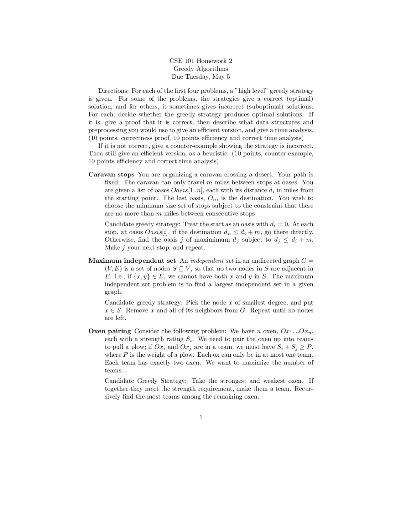 Homework 2 On Greedy Algorithms Design And Analysis Of Algorithm 8370