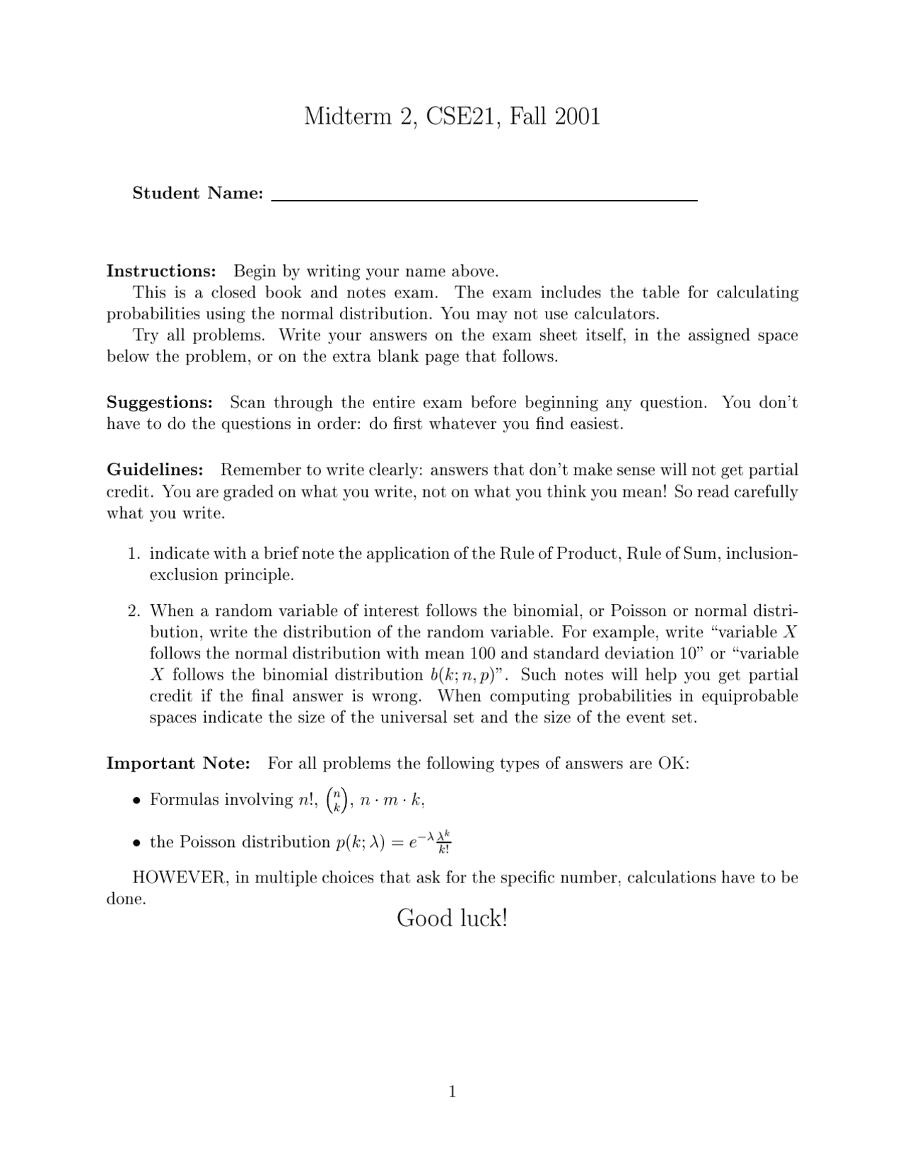Midterm Exam 2 Problems Mathematics Algorithm And Systems Analysis