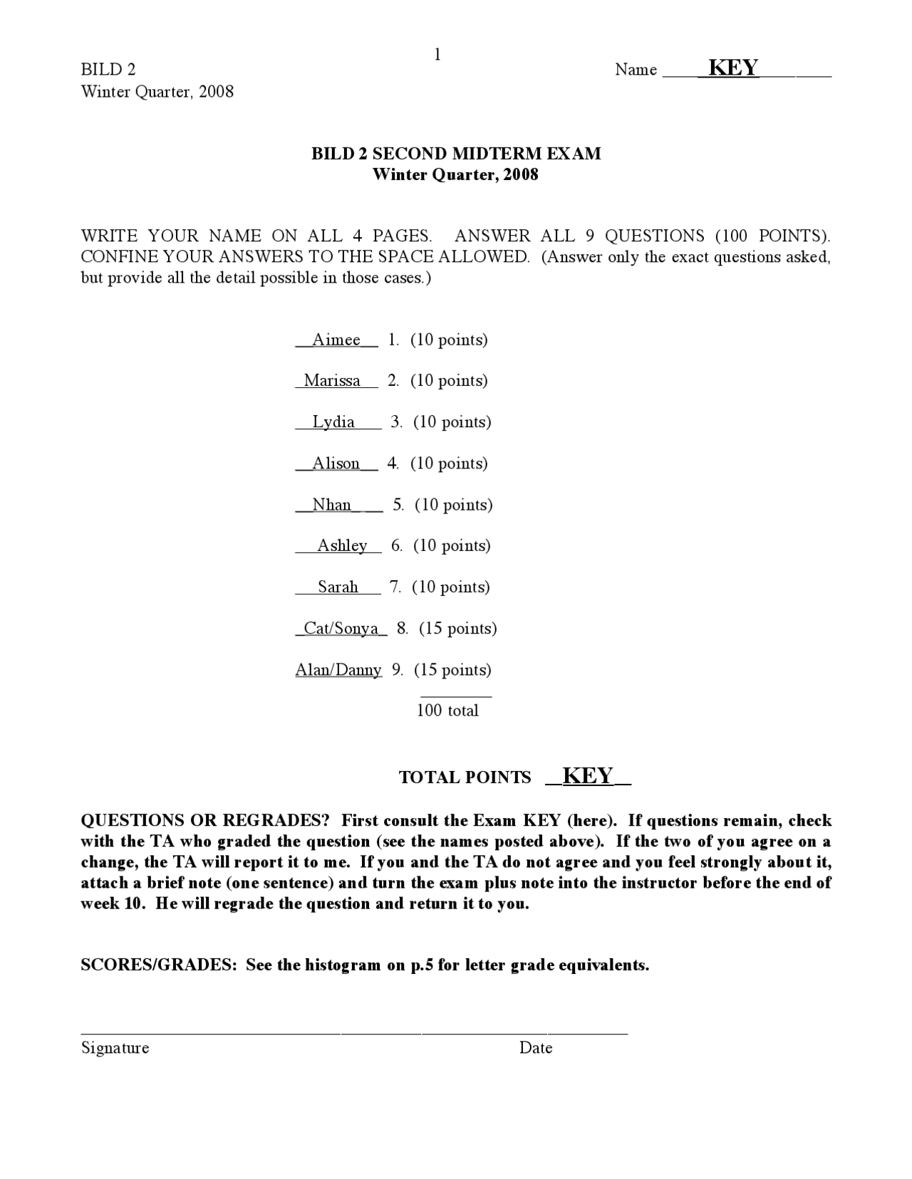 Exam 2 Answers Key Multicellular Life Bild 2 Docsity