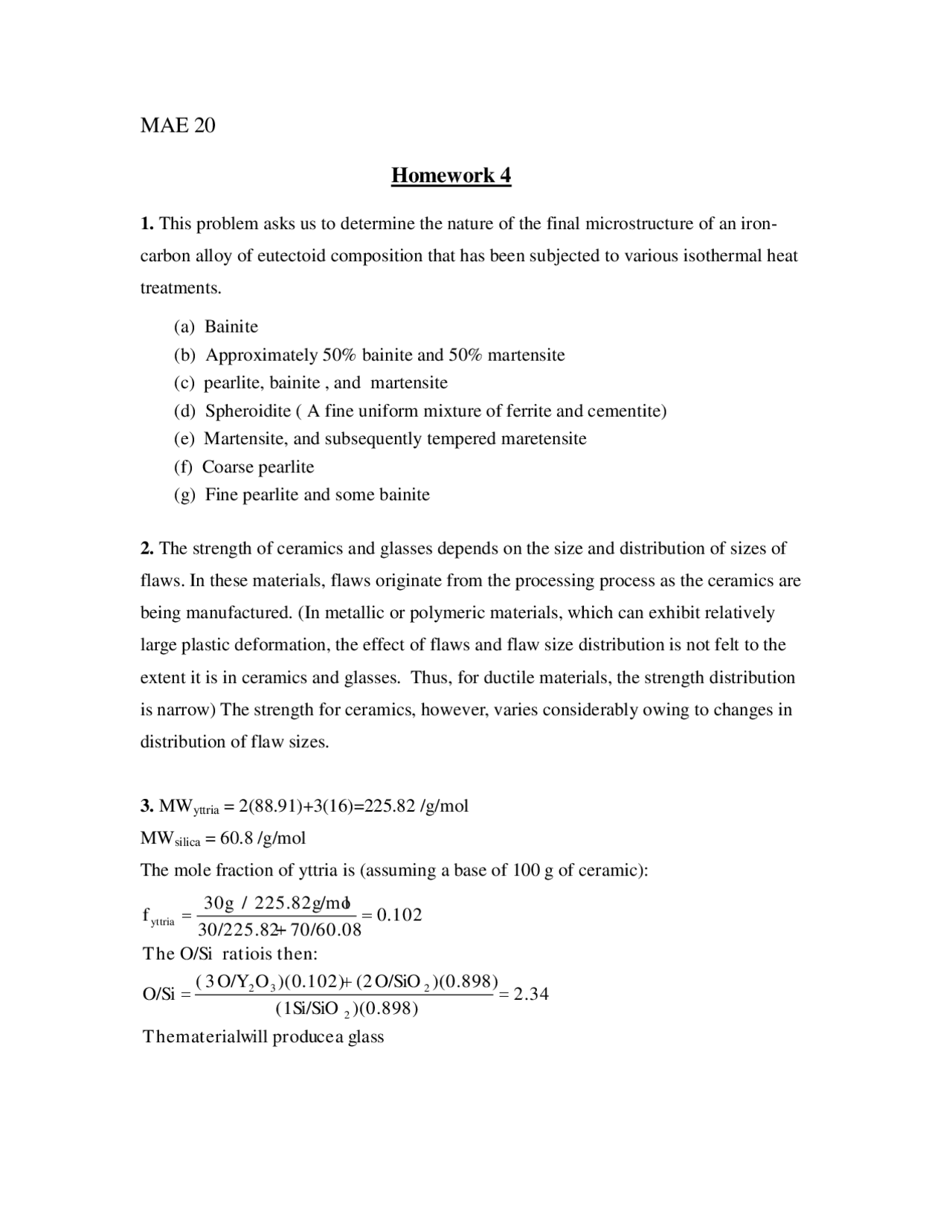 Assignment With 5 Problems On Microstructures Of Materials Socl 20