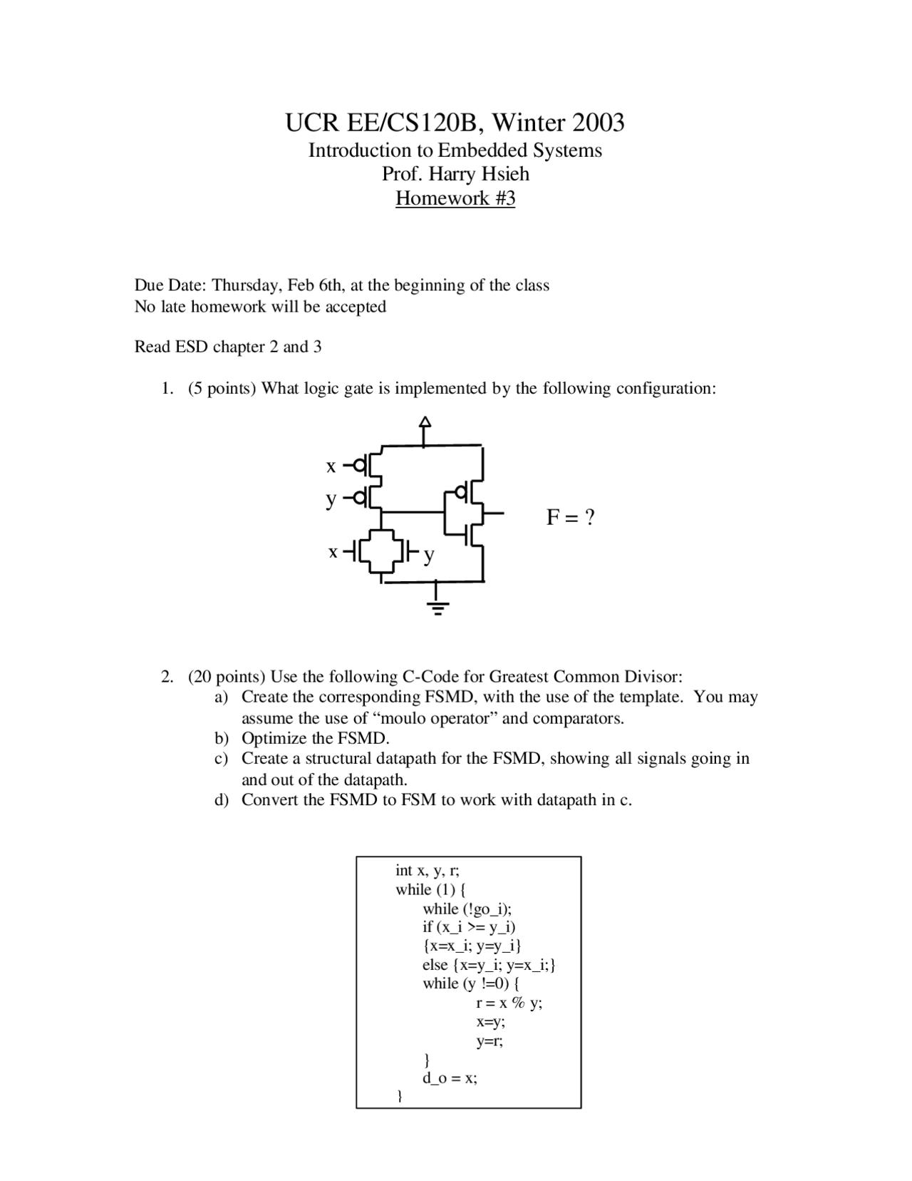 Introduction To Embedded System Assignment 3 Question To Resolution