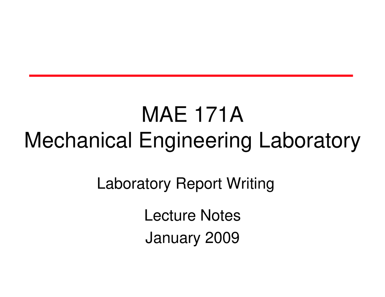 Laboratory Report Writing Lecture Notes Ltsp 171 Docsity