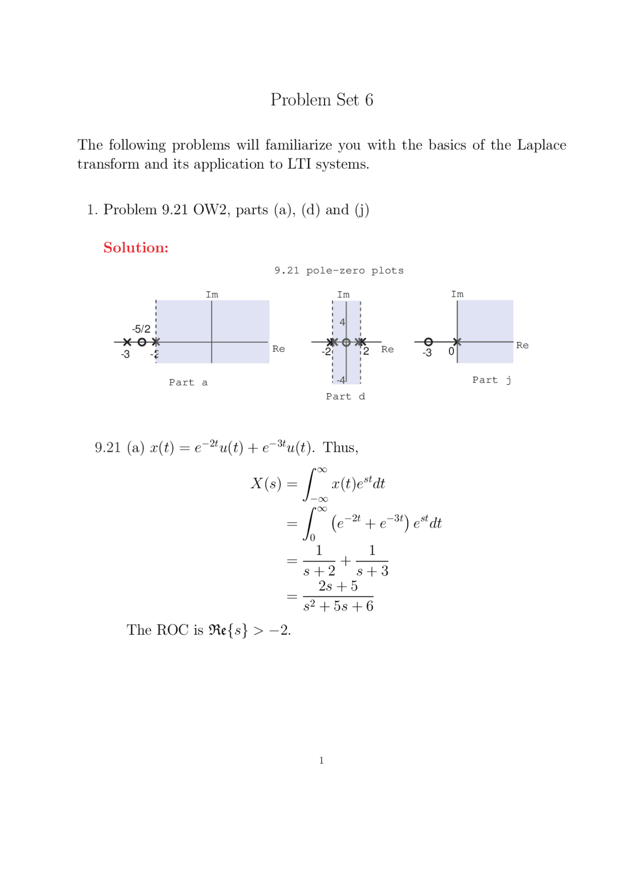 Solved Assignment 6 Linear Systems Fundamentals Ece 101 Docsity