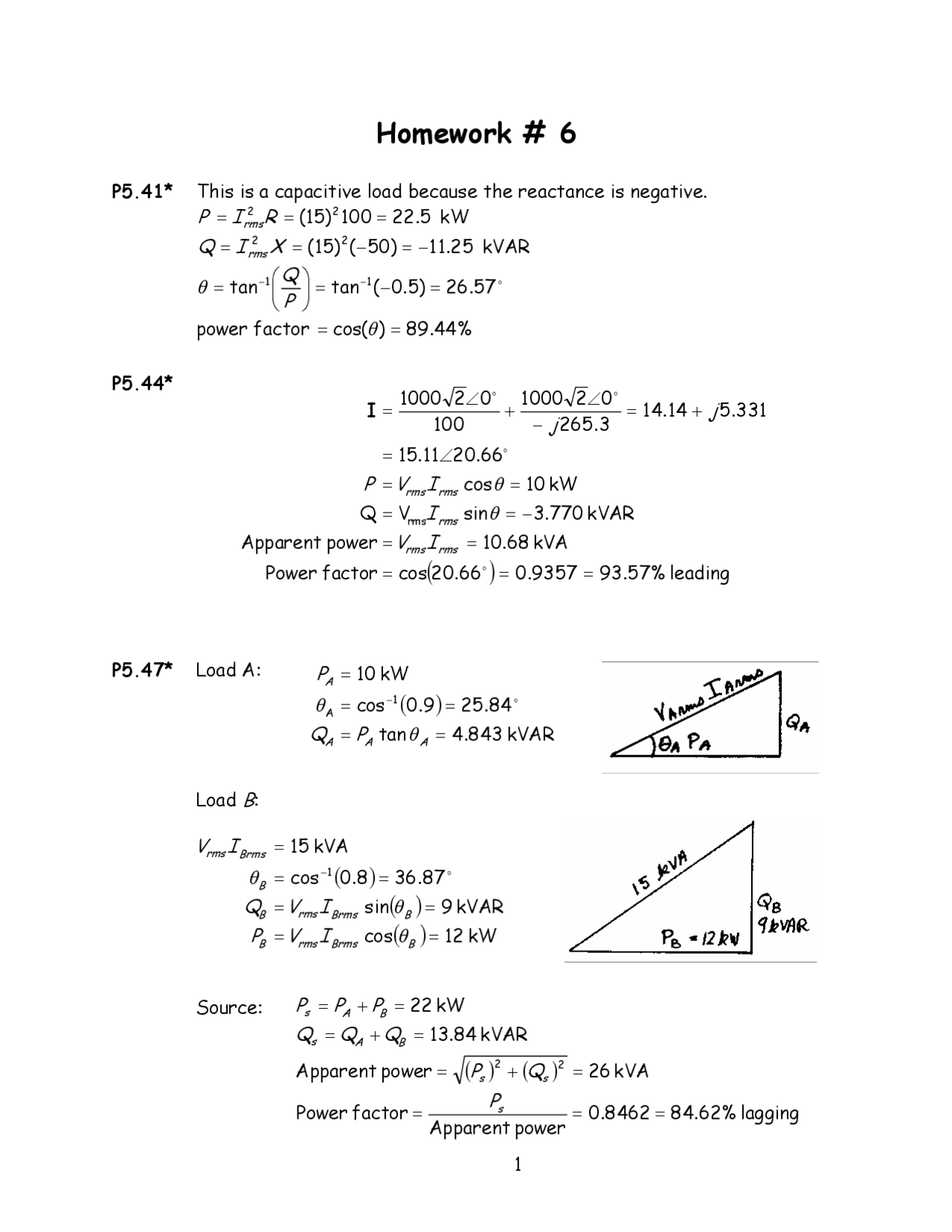 Capacitive Reactance Assignment Ee 002 Docsity