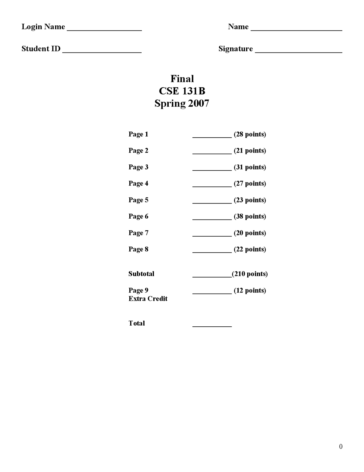 Exam 9 Questions On Compiler Construction Cse 131 Docsity