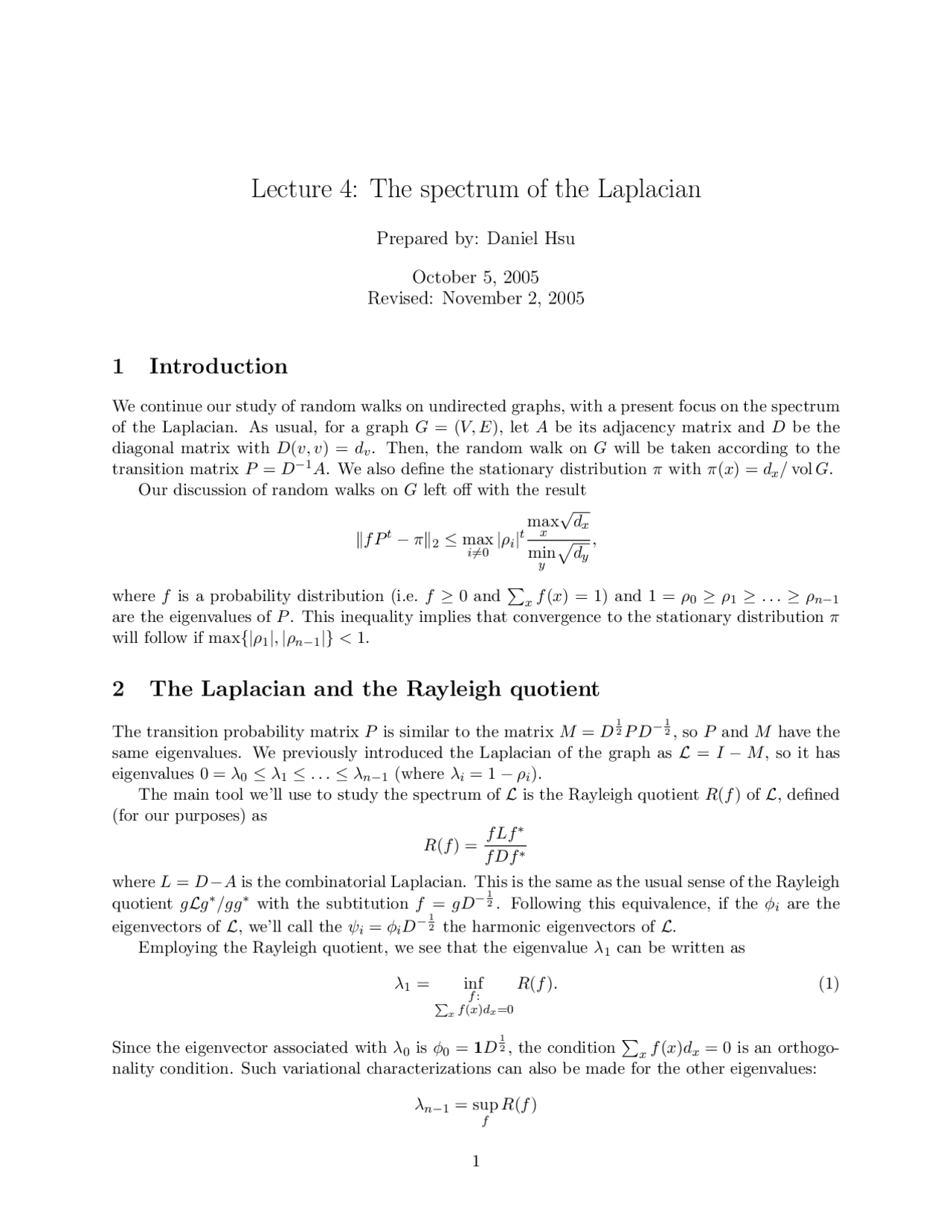 Spectrum of the Laplacian in Graph Theory: Properties and Applications ...
