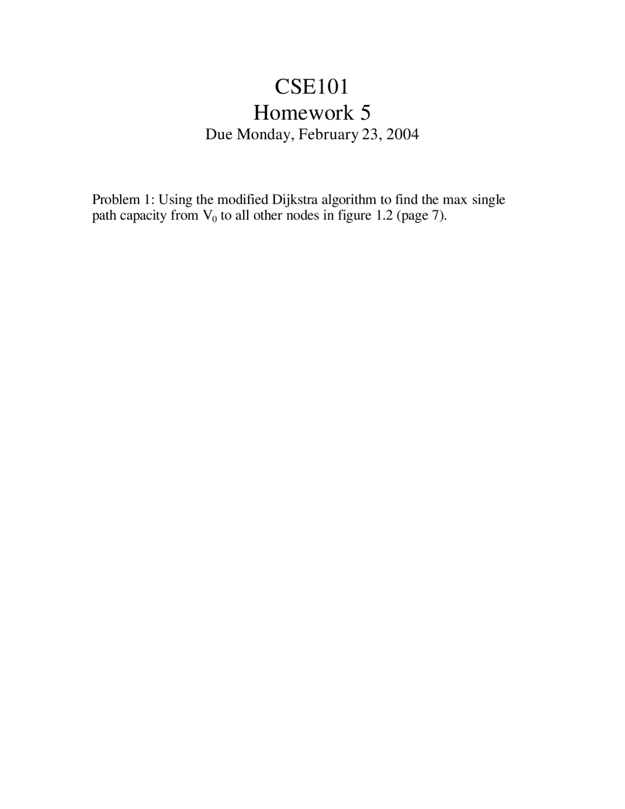 Homework 5 Practice Problem On Design And Analysis Of Algorithm Cse 5758