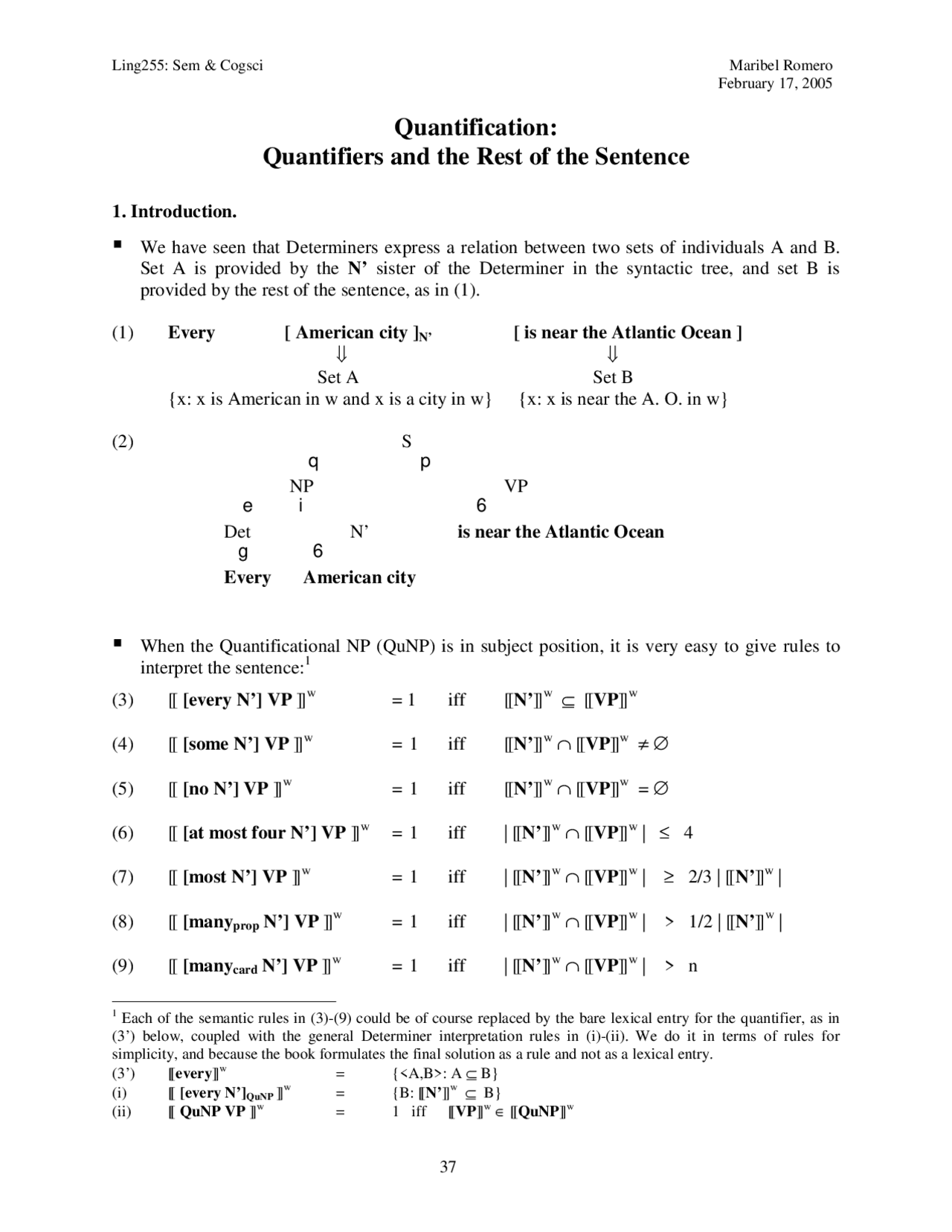 Rules for Quantifier Interpretation in Sentences: Quantification and Semantic Embedding | Study ...