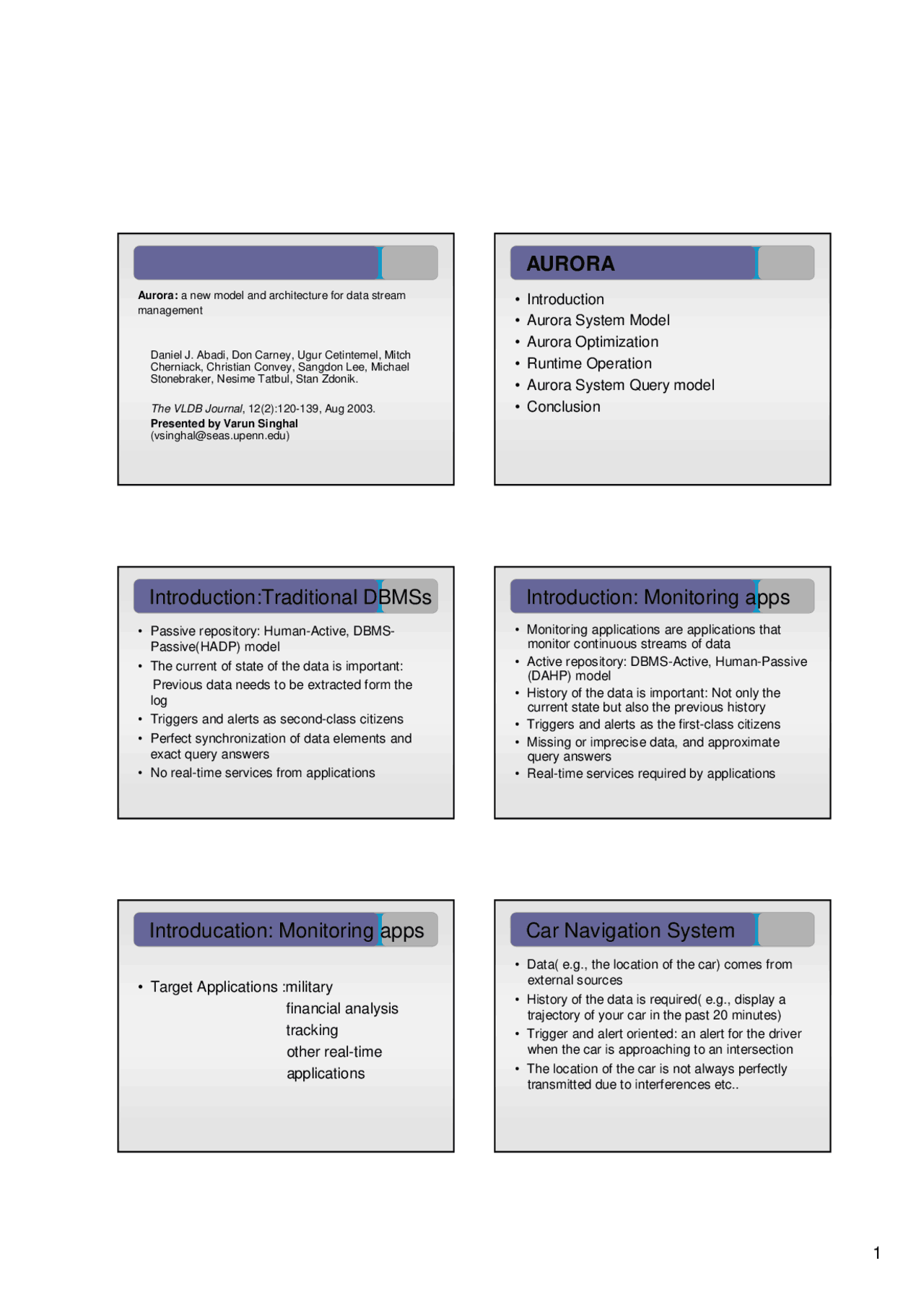 Aurora Lecture Slides Integrated Intelligence For Robotics Cis