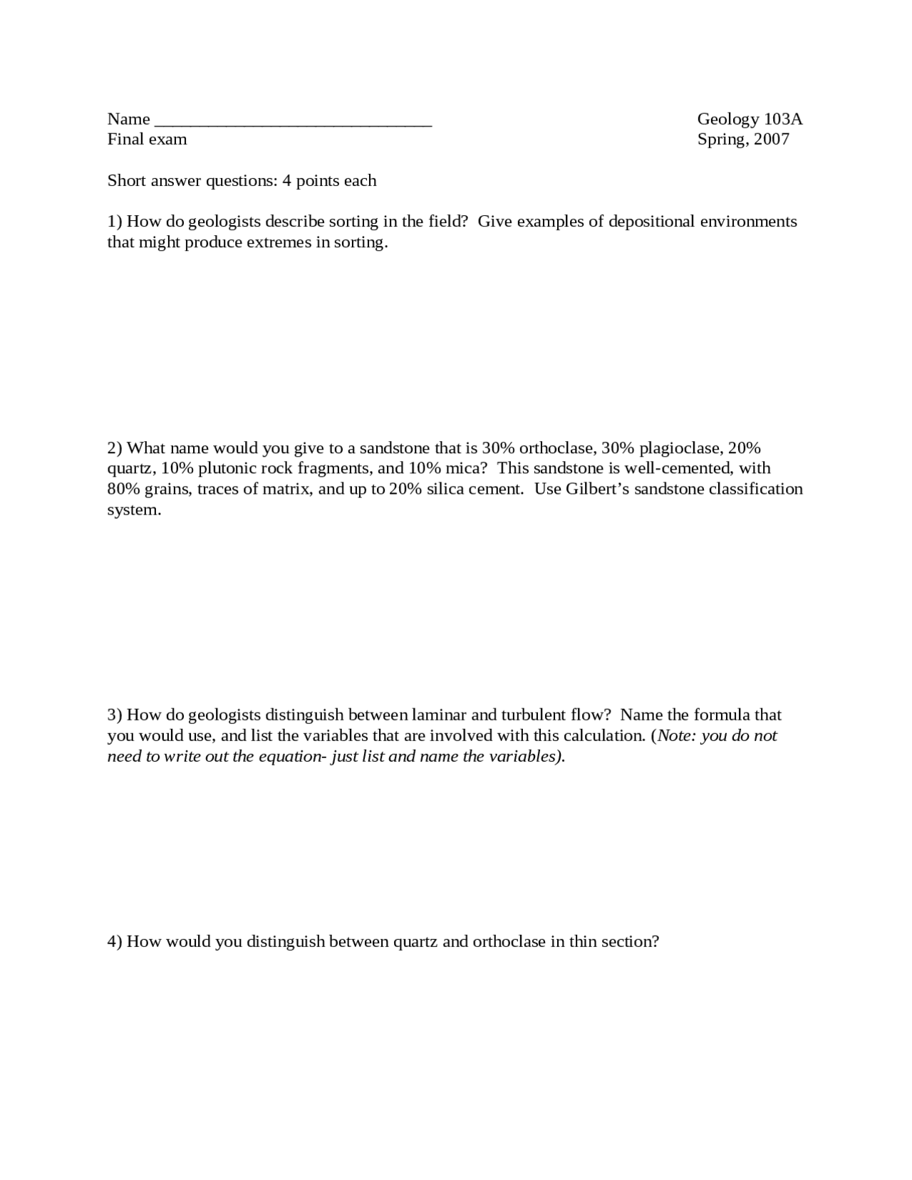 22 Unsolved Questions On Sedimentology And Stratigraphy Geol 103a
