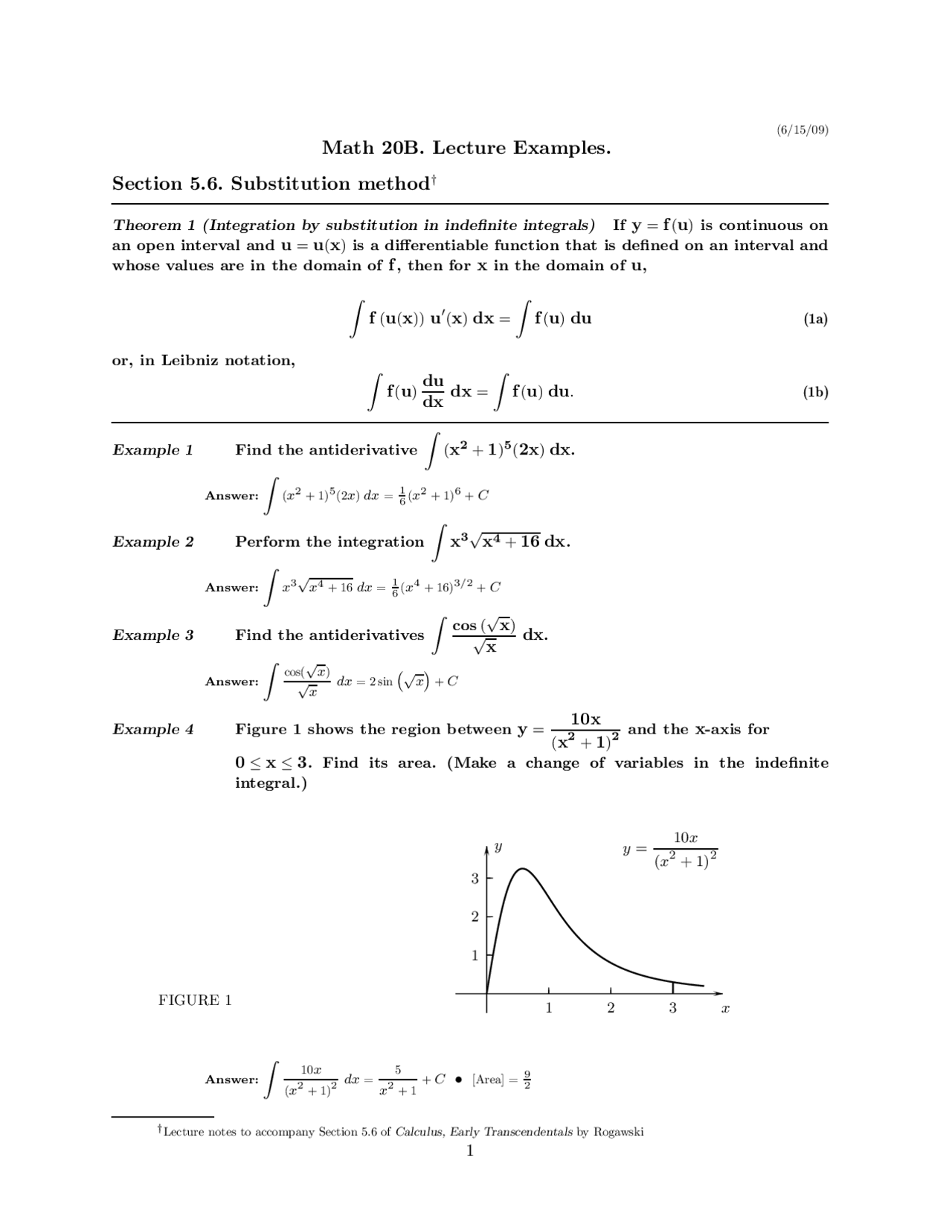 Substitution Method - Examples | SOCL 20 - Docsity