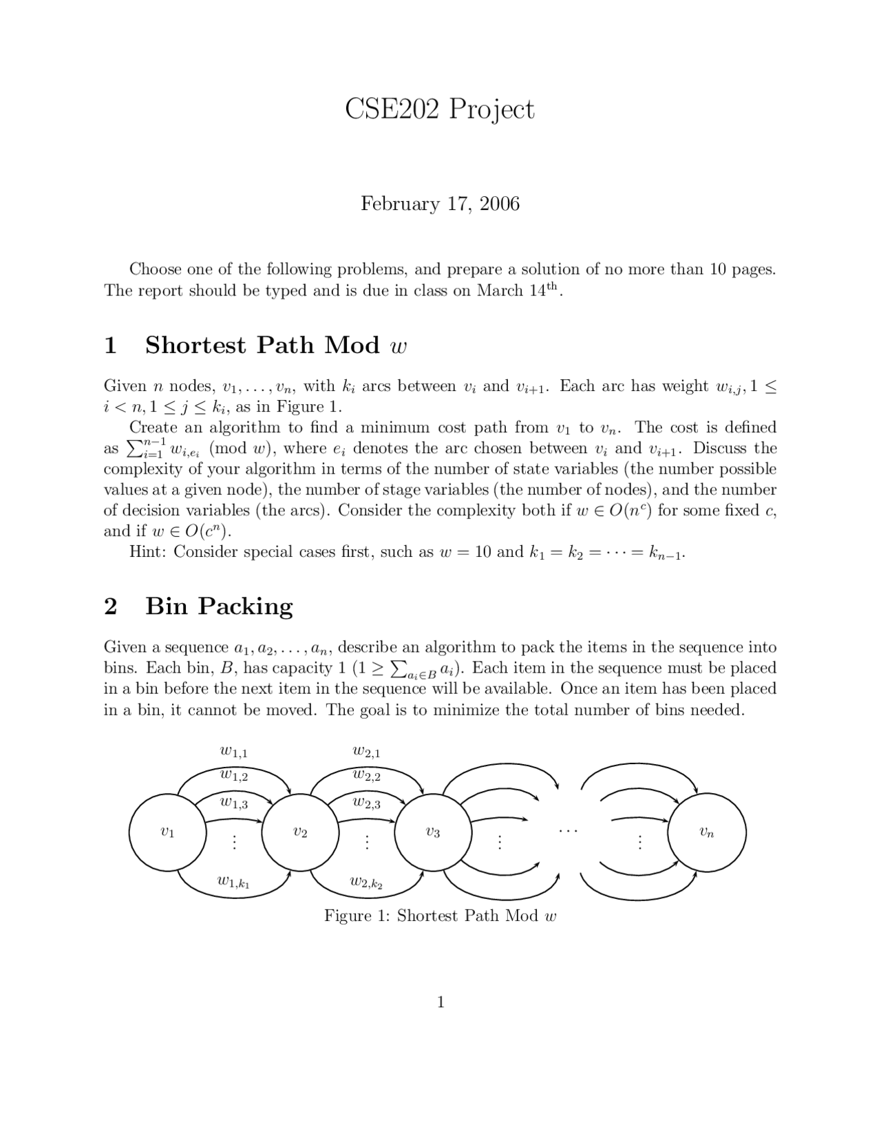 Shortest Path Mod And Bin Picking Project Report Cse 202 Docsity