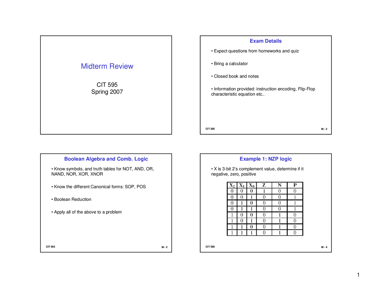 Sequential Logic And Finite State Machine Cit 595 Docsity 9299