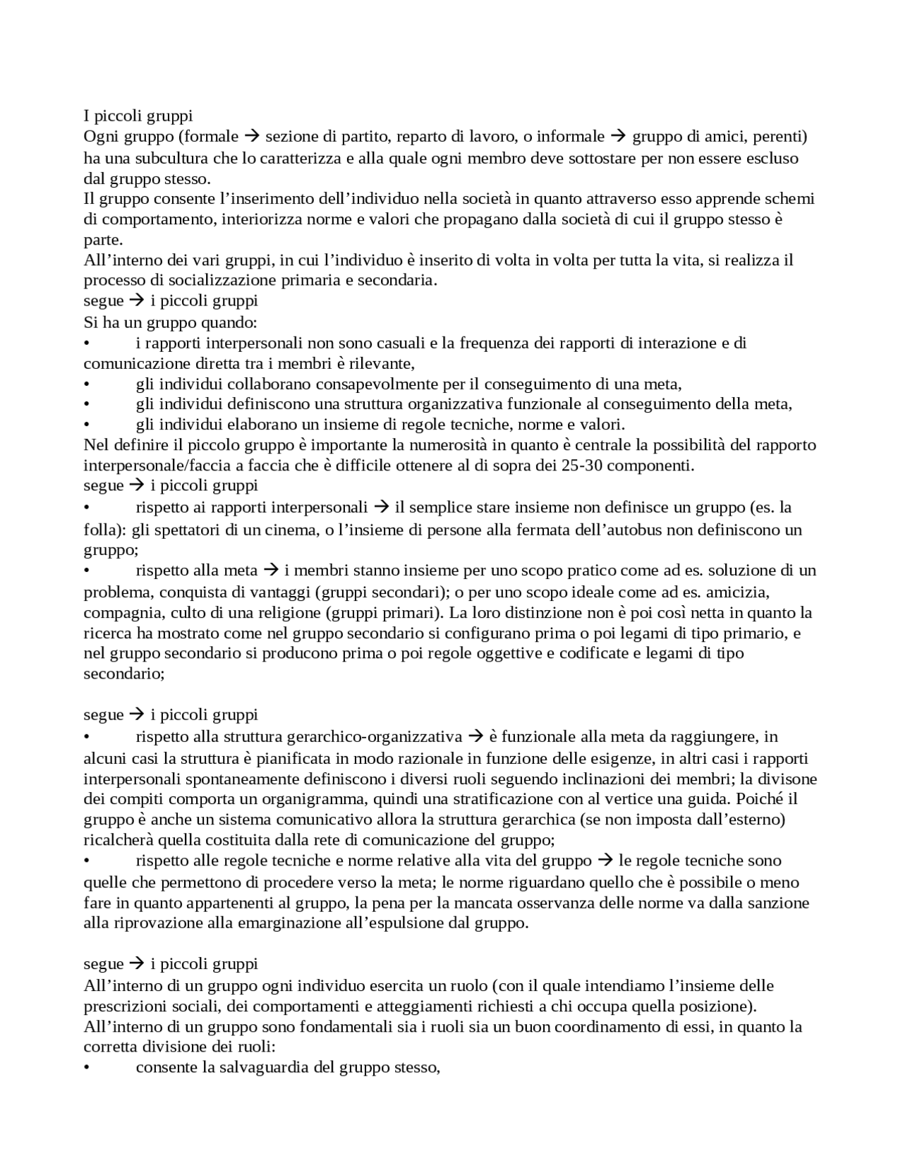8 I Piccoli Gruppi Smelser Docsity