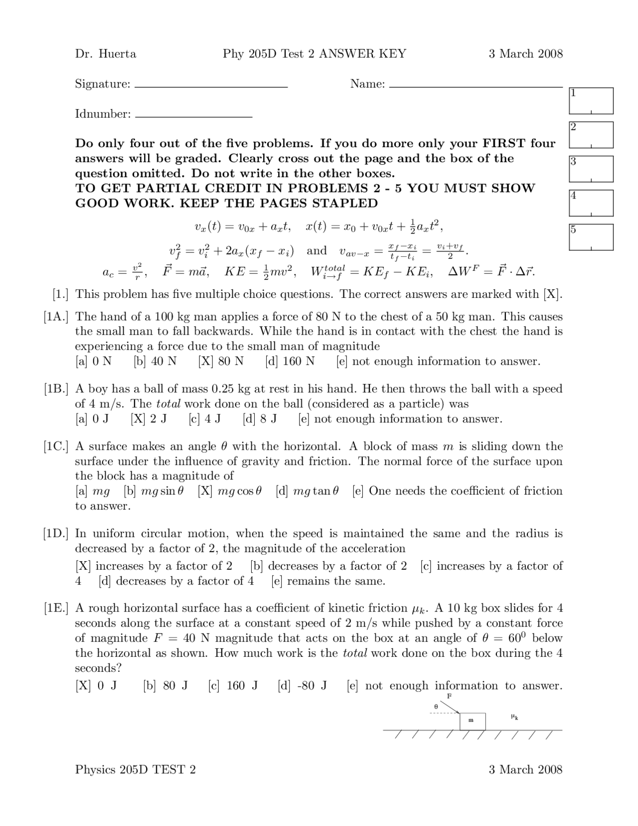 10 Solved Questions On Principles Of Thermodynamics Exam Phy 205