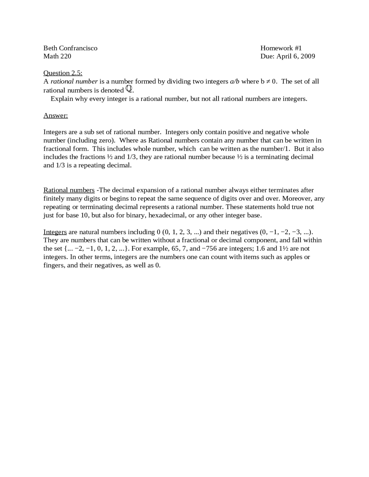 Homework 1 Questions With Solutions Of Mathematical Reasoning Math