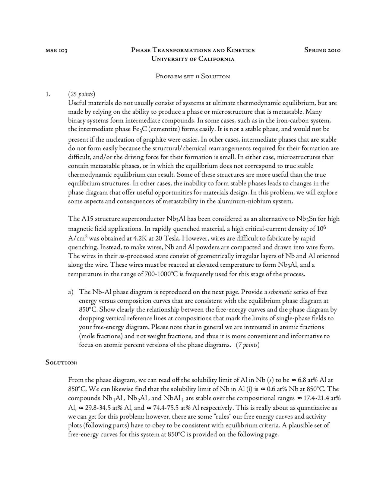 5 Solved Problems On Phase Transformations Assignment 11 Mat Sci