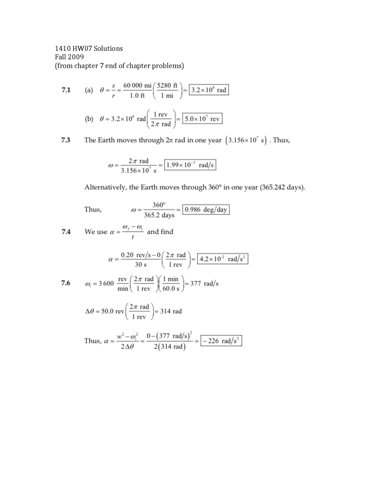 9 Questions with Resolutions - General Physics I - Assignment 7 | PHYS ...