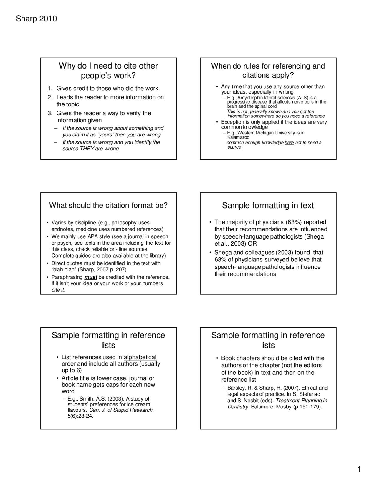 Sample Formatting In Text Lecture Slides Sppa 2000 Docsity