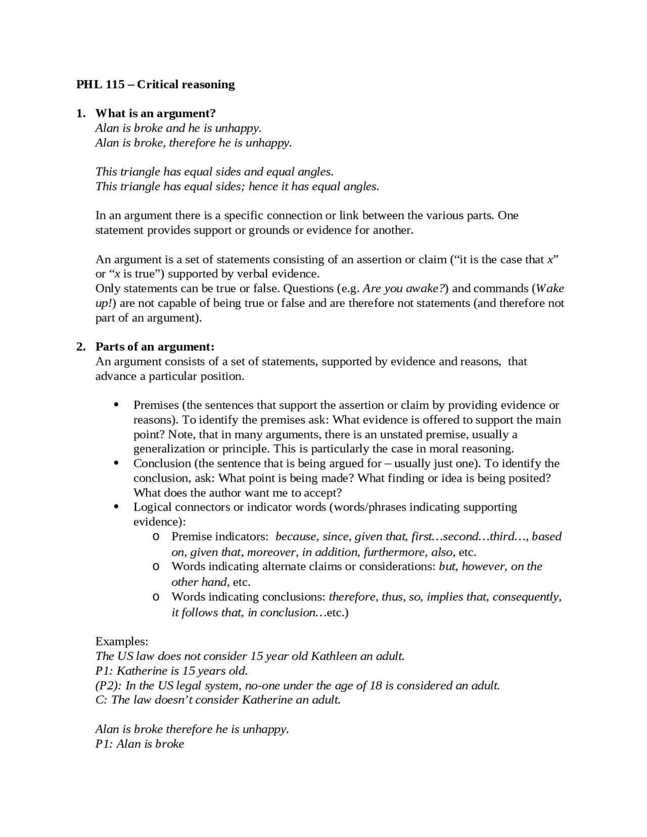 Understanding Arguments: Definition, Components, and Evaluation - Prof ...
