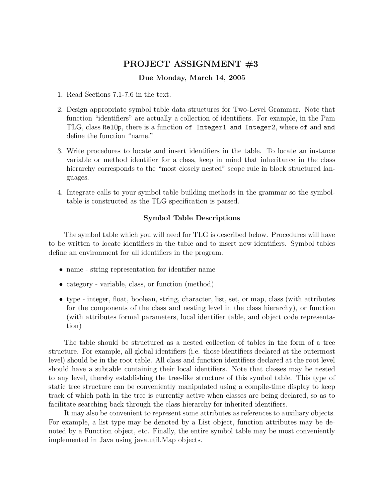 3 Solved Problems On Compiler Design I Homework 3 Cs 602 Docsity