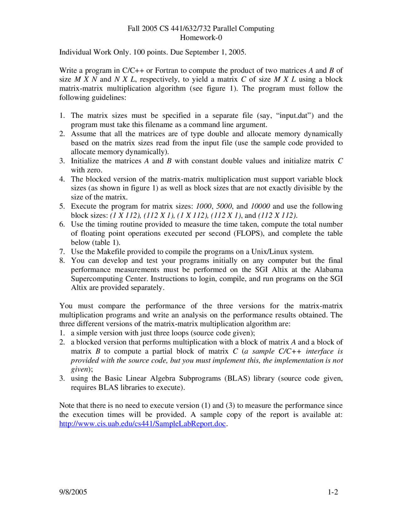 Bioinformatics II - Assignment | CS 441 - Docsity