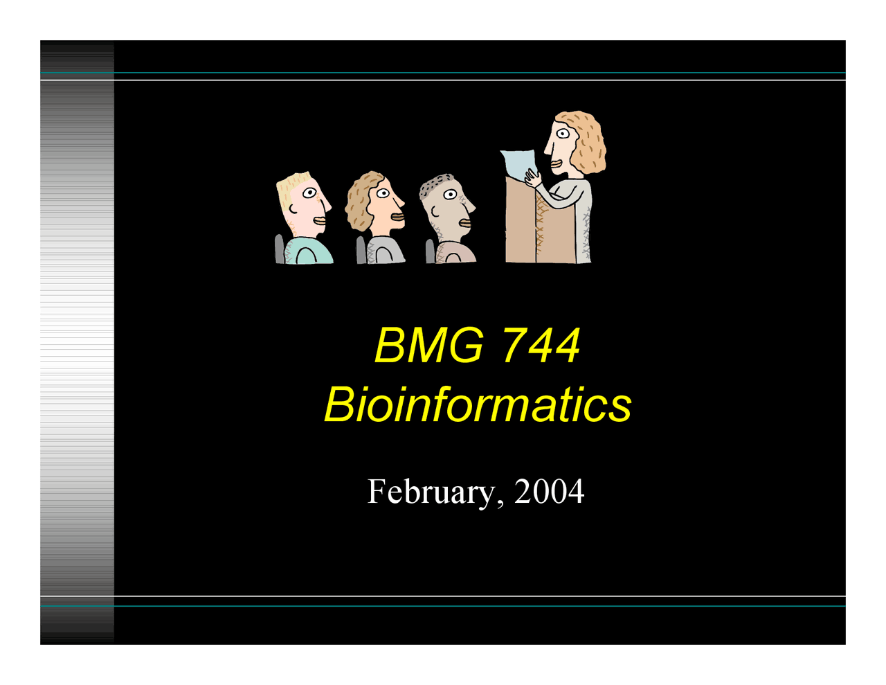 Bioinformatics Lecture Slides Protein Mass Spectrometry Bmg 744
