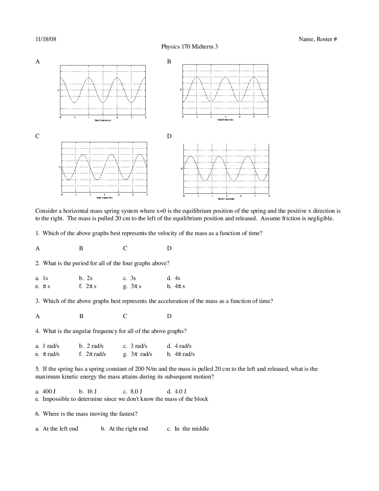Volcanoes And Earthquakes Midterm Exam 3 Geol 170 Docsity