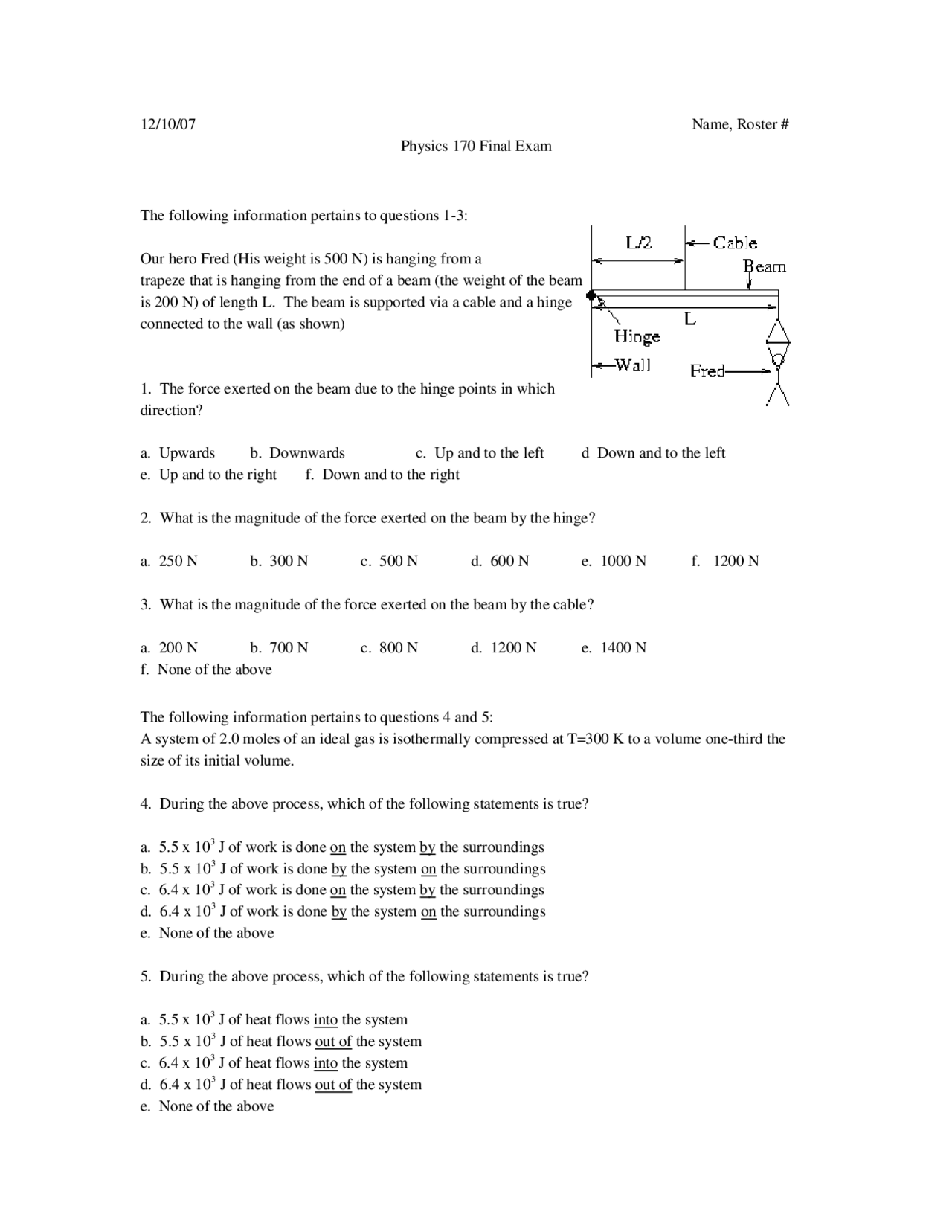 Volcanoes And Earthquakes Final Exam Problems Geol 170 Docsity