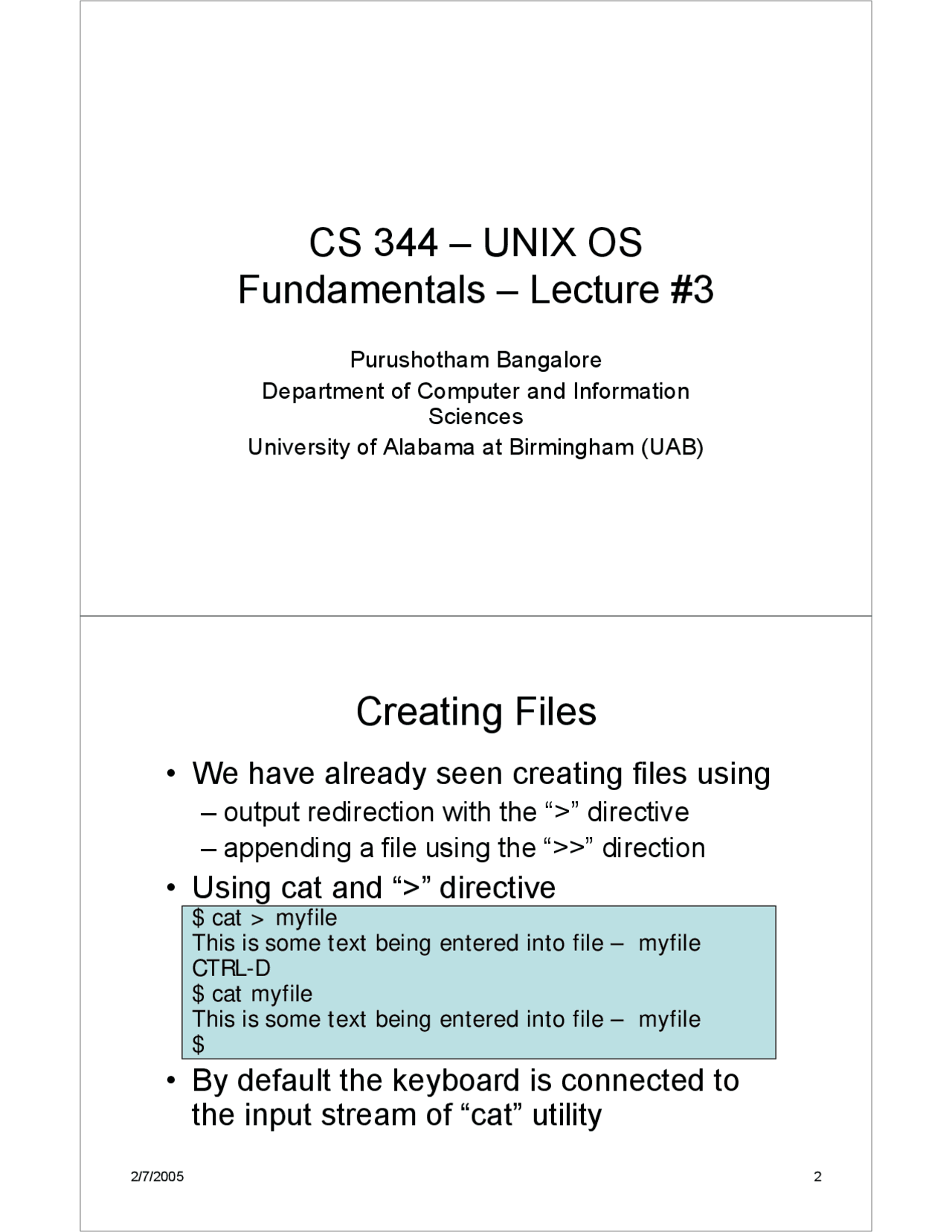 Creating Files Editors Using Pico Lecture Slides Cs 333 Docsity 8070