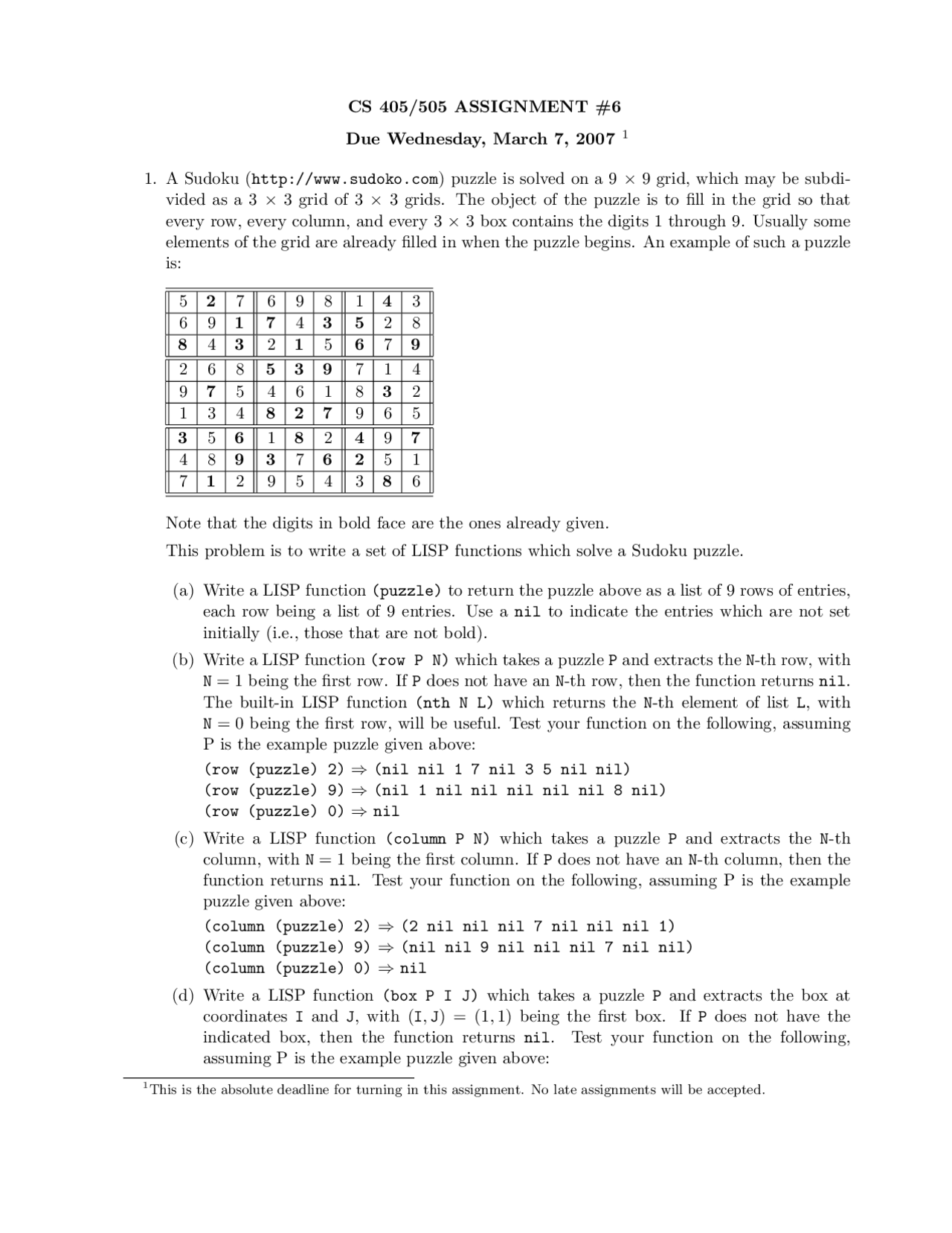 Assignment 6 With Resolution Programming Languages Cs 401 Docsity