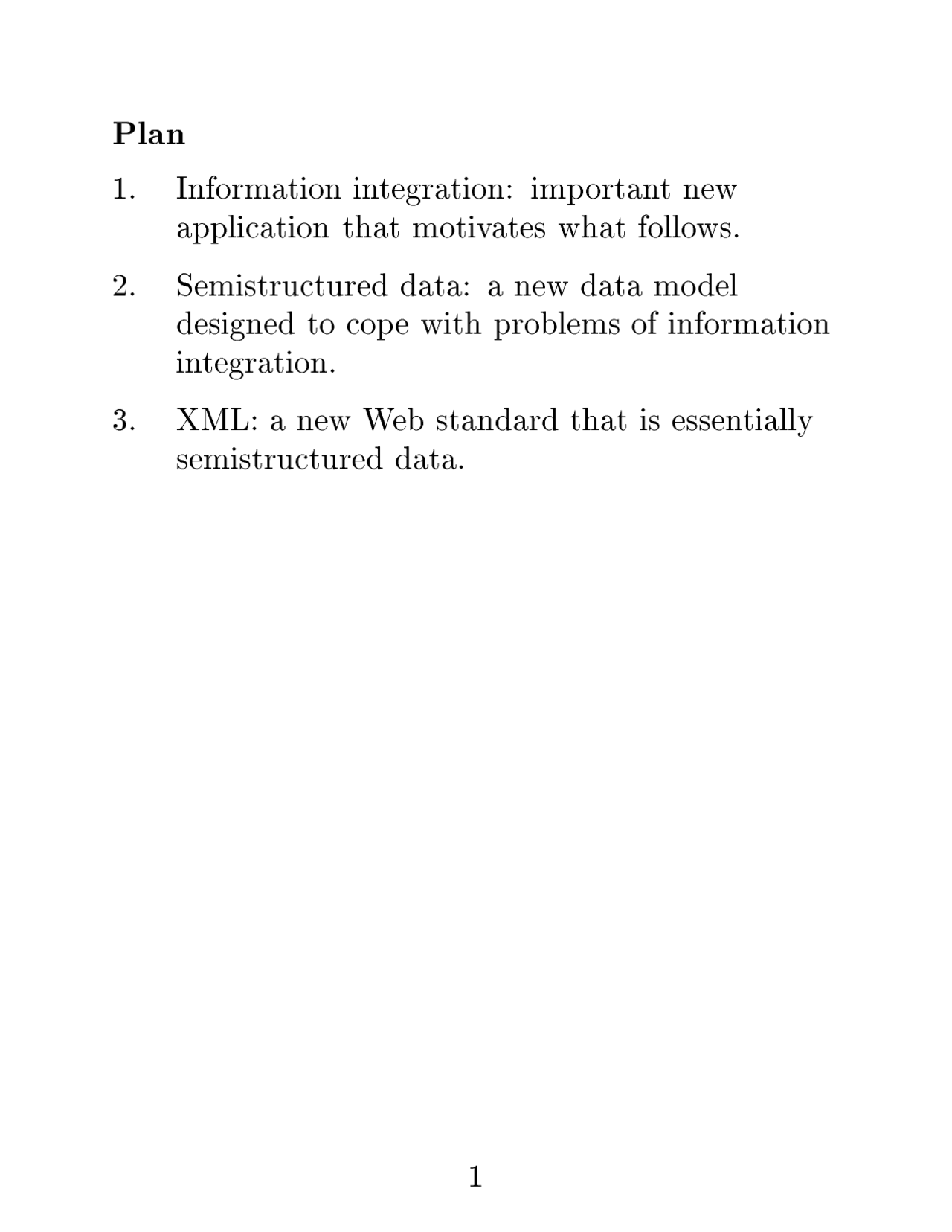 Plan Information Integration Warehousing Lecture Slides Cs 610
