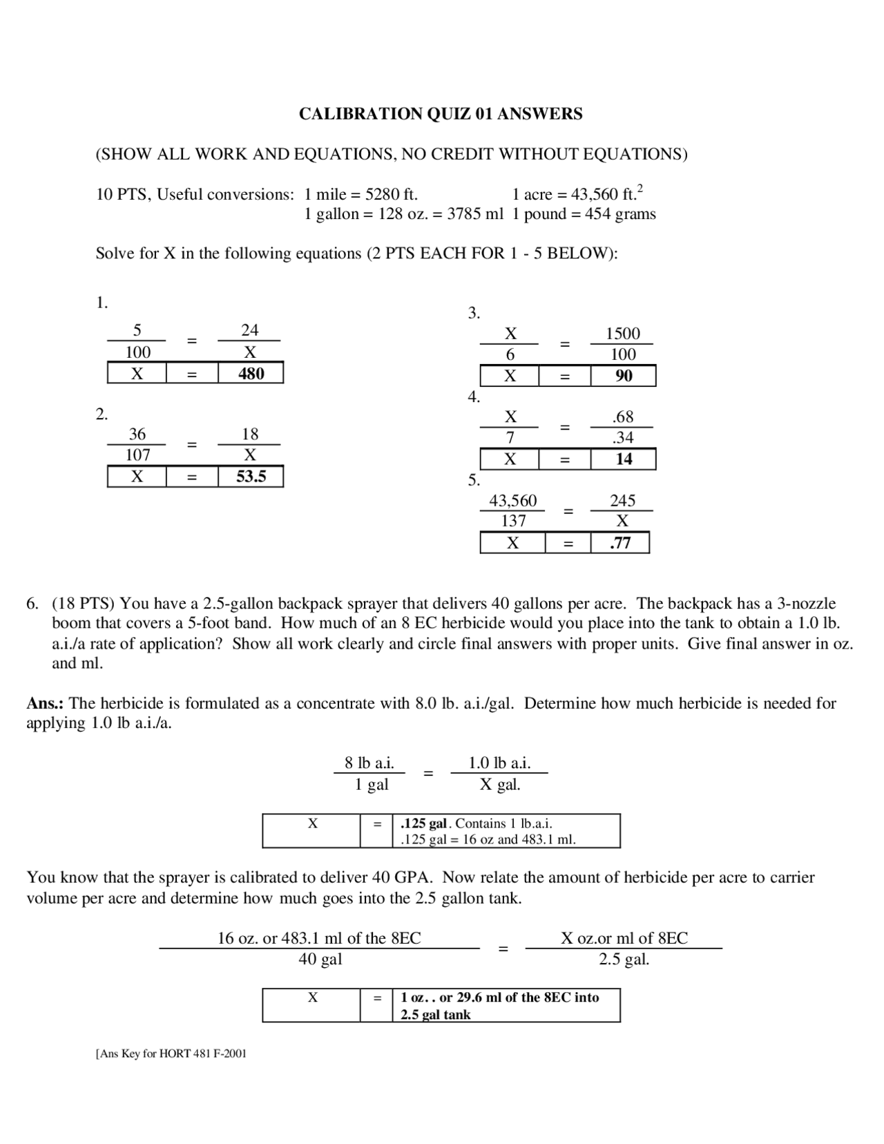 Quiz 1 With Solutions Weed Science Hort 481 Docsity