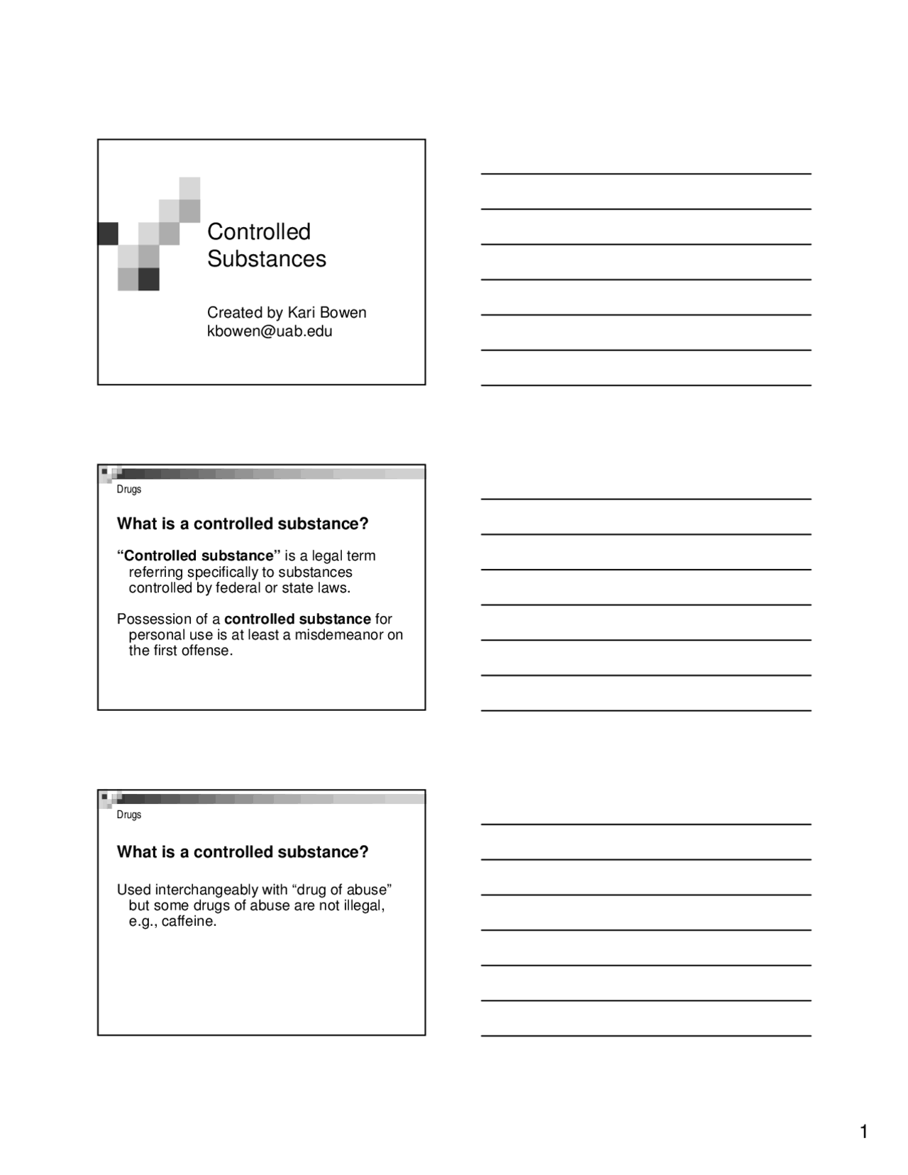 Controlled Substances - Introduction to Forensic Science - Slides | JS ...