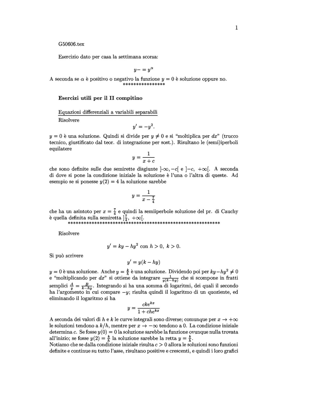 Esercizi Svolti Sui Differenziali Docsity