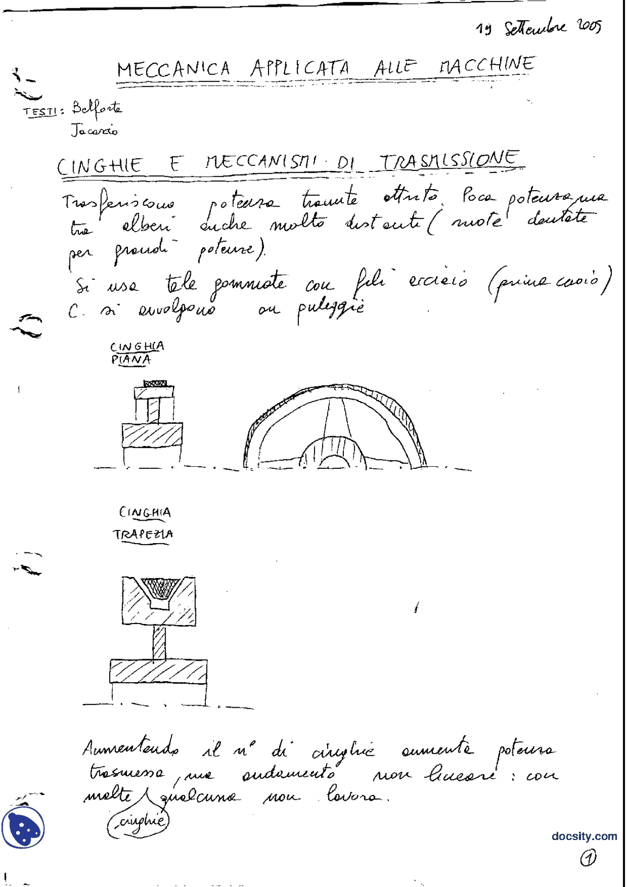 Ap Meccanica Applicata Alle Macchine Appunti Parte 1 Docsity