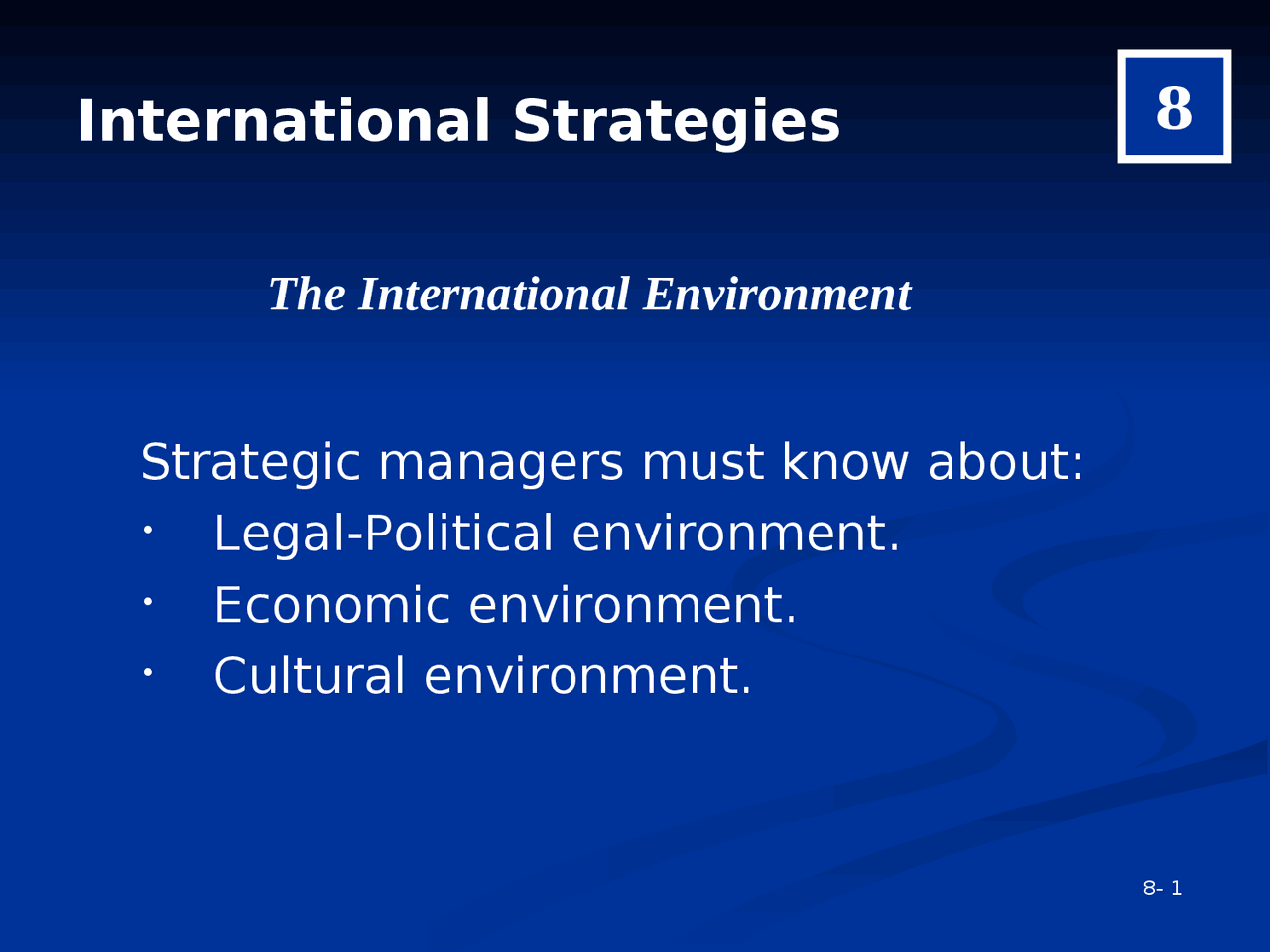 Notes on International Strategies - Strategic Management and Policy ...