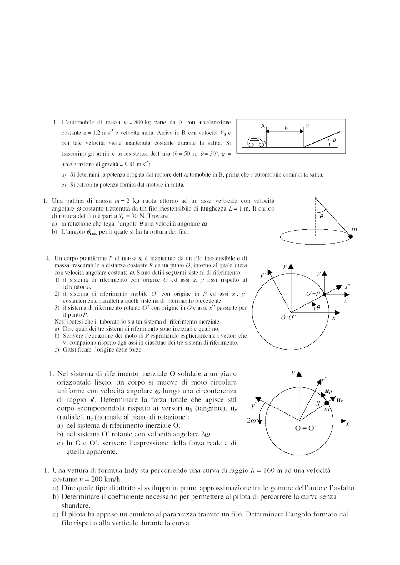 Esercizi di dinamica Parte 3 - Ingegneria Gestionale,Politecnico Di Milano - Docsity