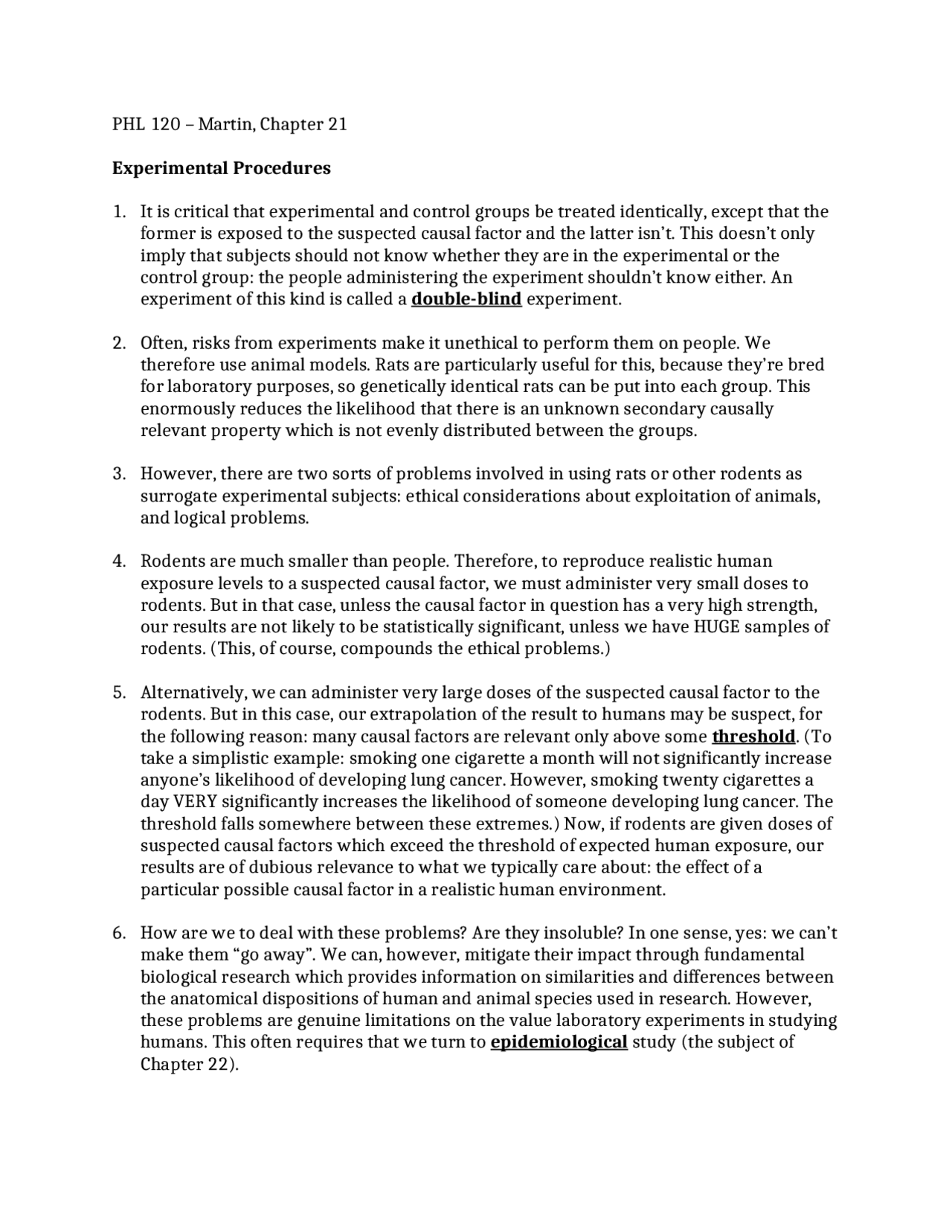 Experimental Procedures Practical Reasoning Phl 120 Docsity