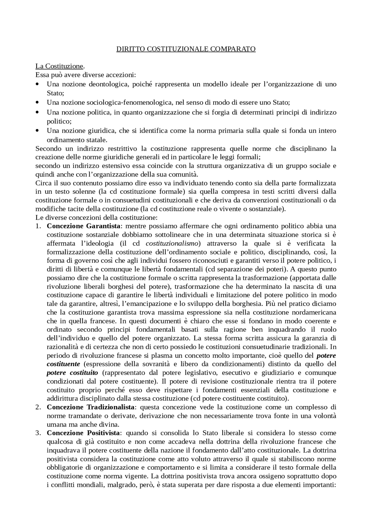 Diritto Costituzionale Italiano Comparato De Vergottini Docsity