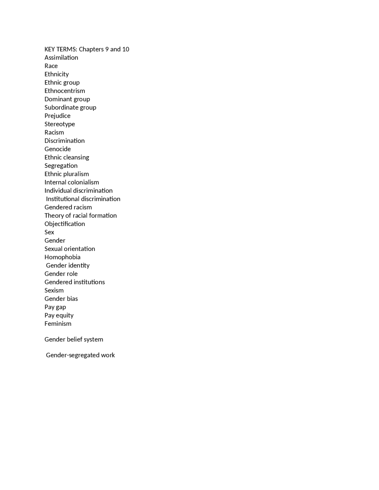 Key Terms - Principles of Sociology - Words for Vocabulary | SYG 2000 ...