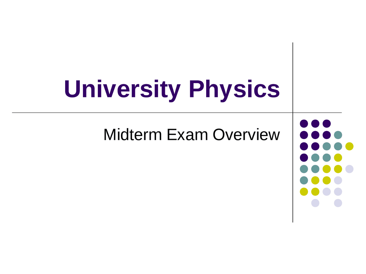The Nature Of Light Midterm Exam Review Sheet Phy 1940 Docsity