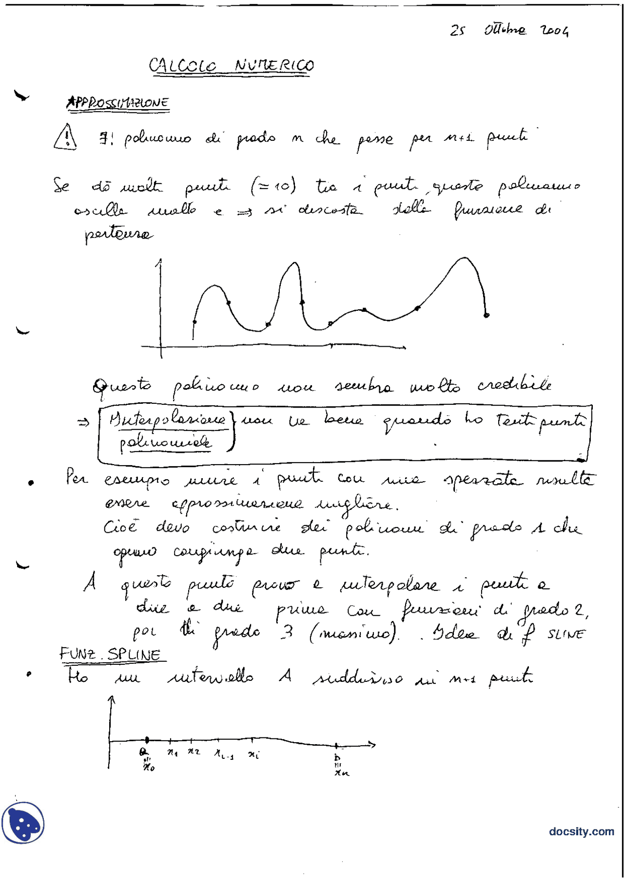 Ap Calcolo Numerico Appunti Parte 4 Docsity