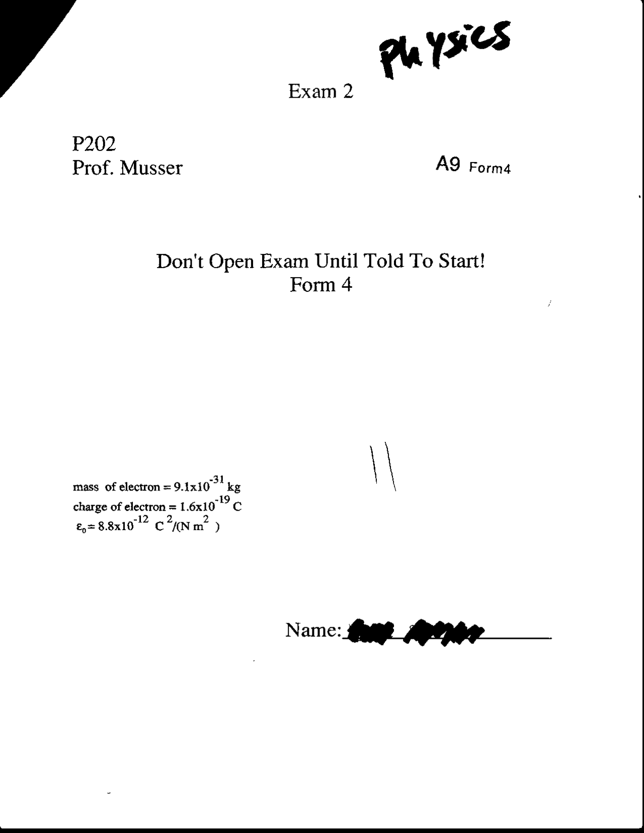 Questions On General Physics Ii Practice Exam 2 Phys Docsity
