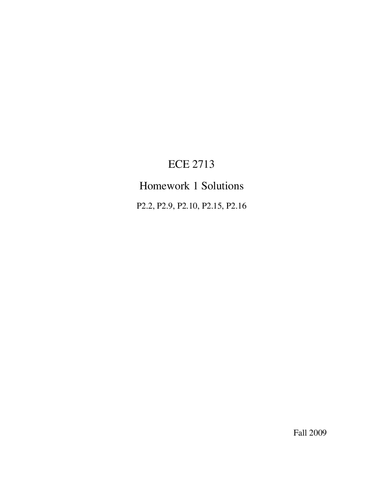 4 Solved Problems On Digital Signals And Filtering Assignment 1 Ece