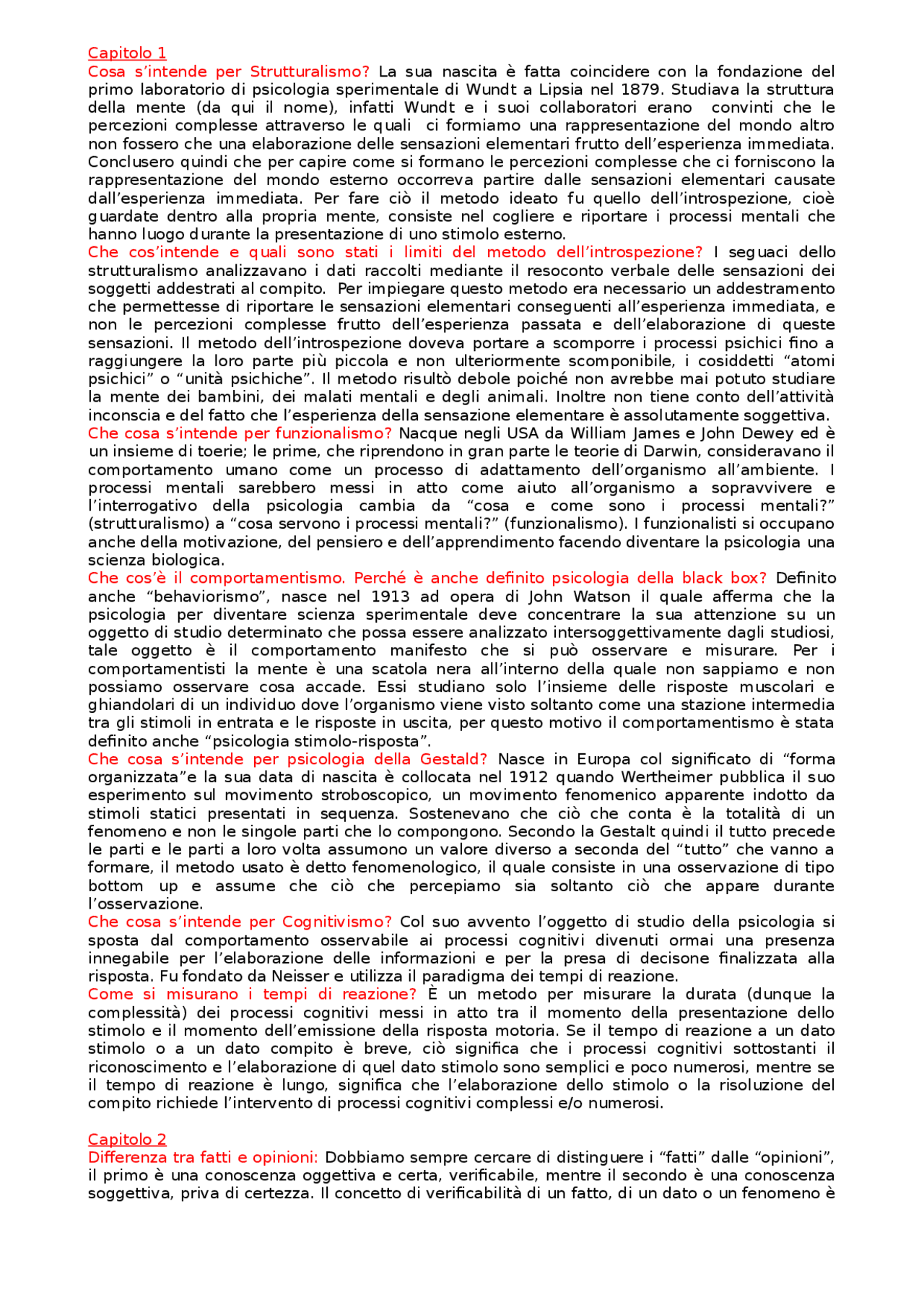 Psicologia Cognitiva Docsity