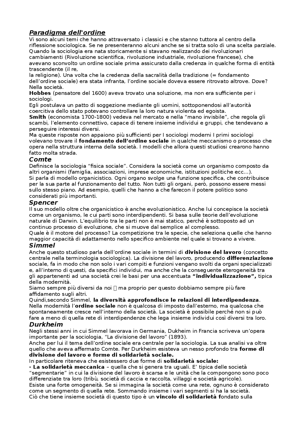 Introduzione Alla Sociologia Docsity
