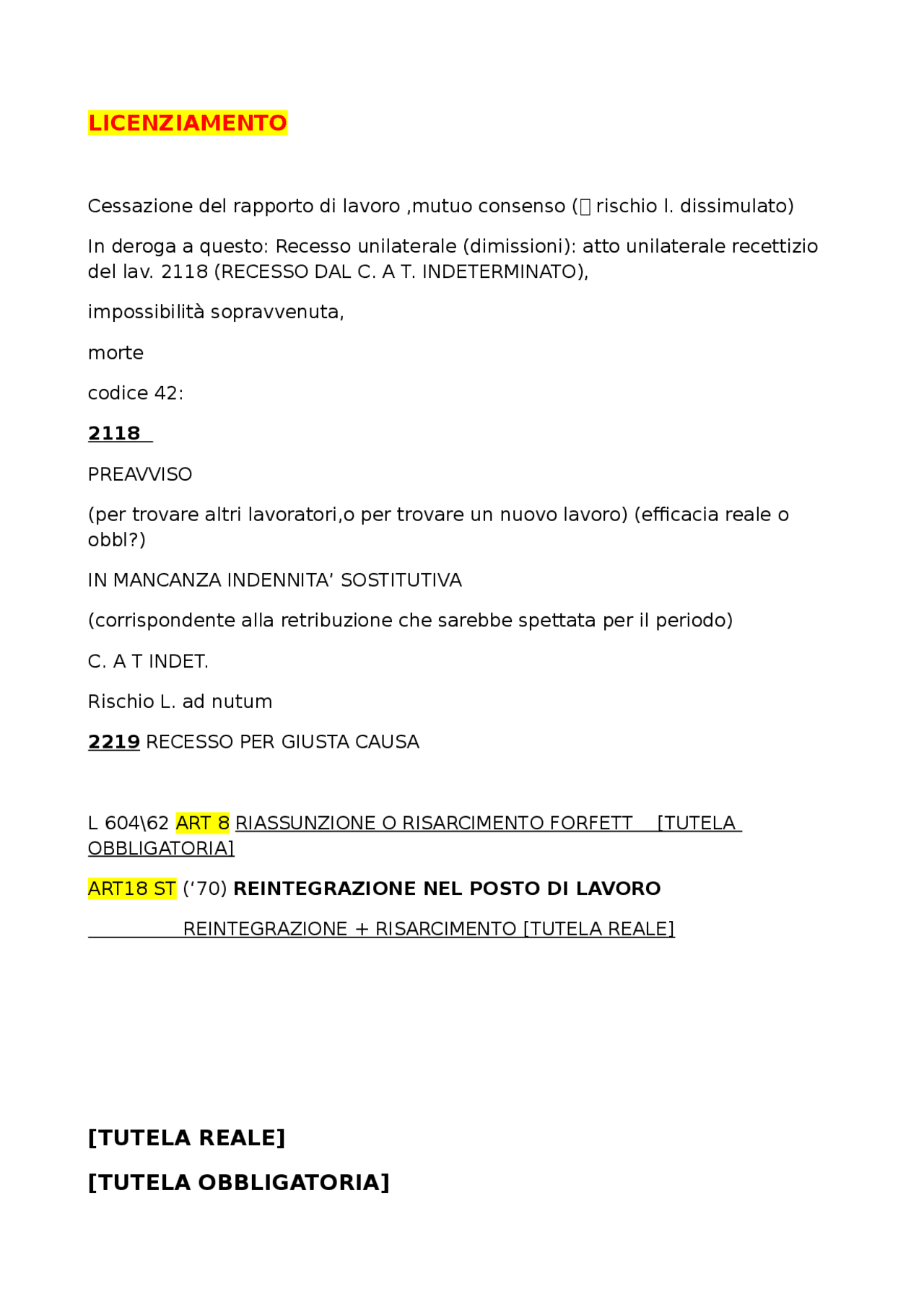 Licenziamento Docsity
