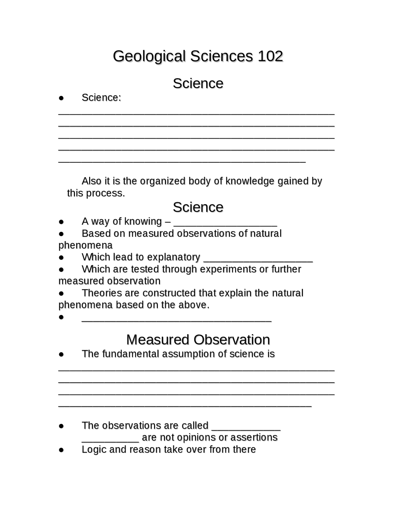 Geological Science The Earth Through Time Outlines Geo 102 Docsity